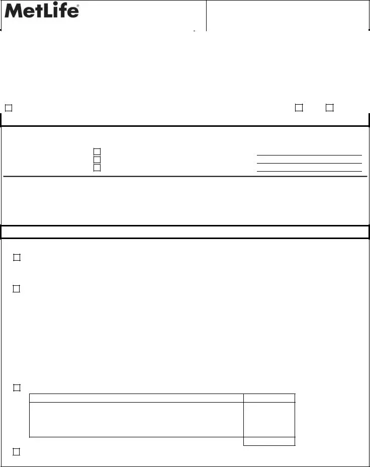 Metlife Annuity Loan Application PDF Form - FormsPal