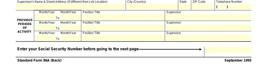 Standard Form 86a Fillable - Printable Forms Free Online