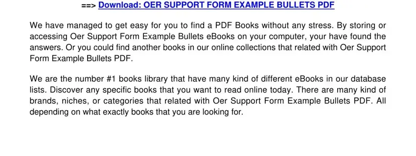 Oer Support Form Example ≡ Fill Out Printable PDF Forms Online