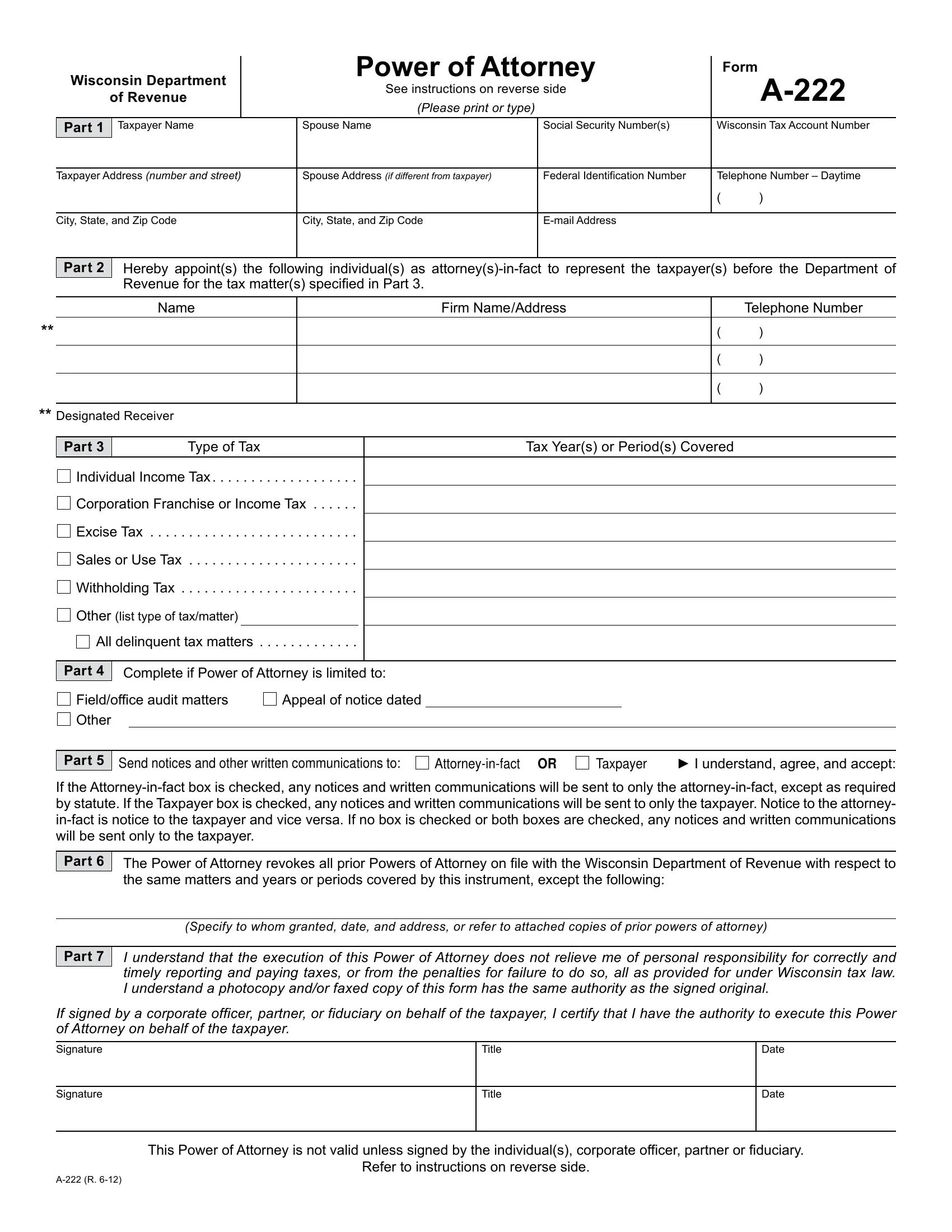 A 222 Form Fill Out Printable PDF Forms Online