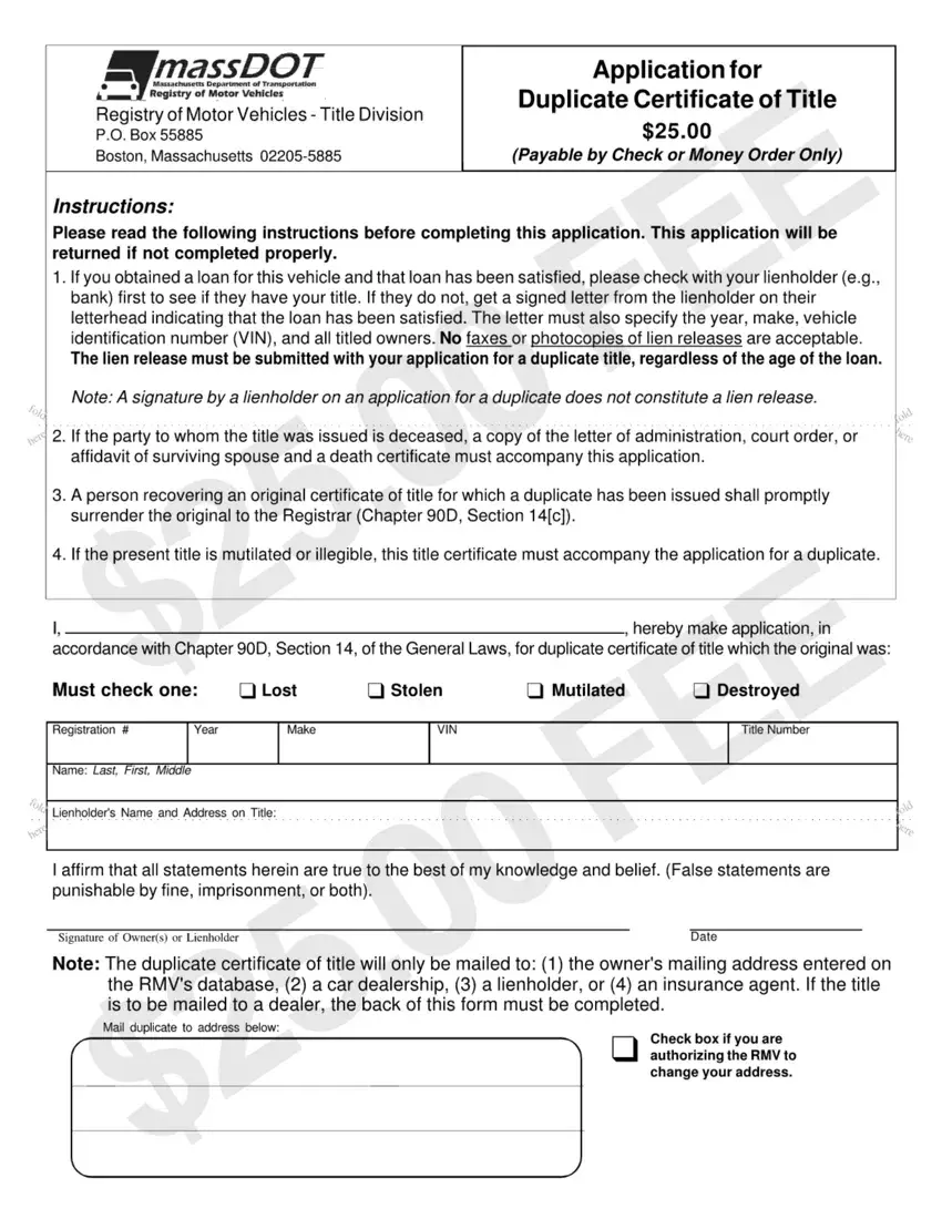 Application For Duplicate Certificate Of Title PDF Form FormsPal