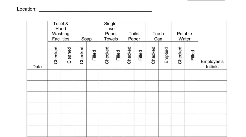 Bathroom Cleaning Log Sheet Fill Out Printable PDF Forms Online