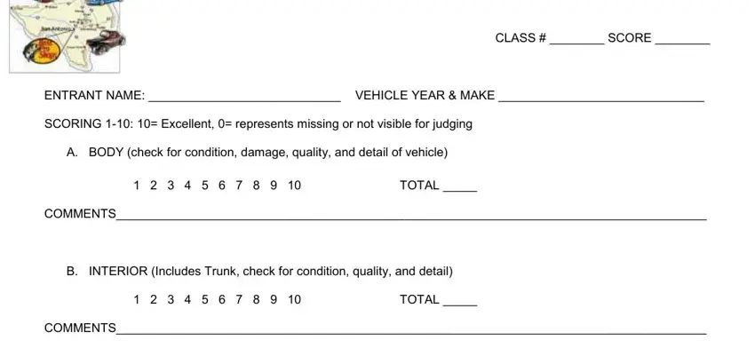Car Show Judging Checklist ≡ Fill Out Printable PDF Forms Online
