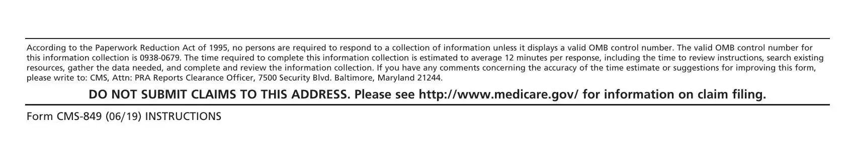 Cms 849 ≡ Fill Out Printable PDF Forms Online