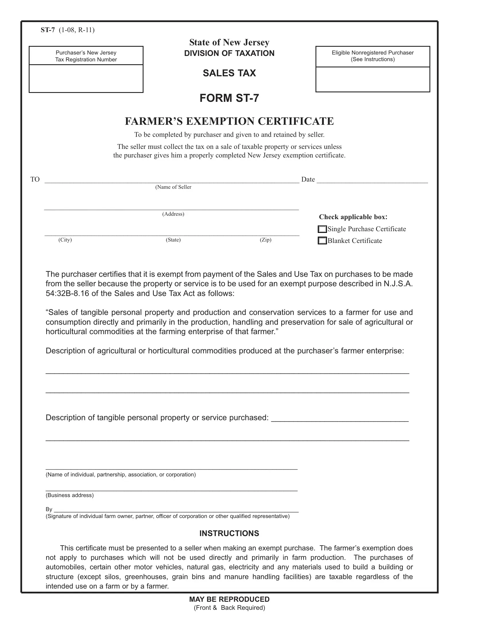 Form St 7 New Jersey Fill Out Printable PDF Forms Online Form St 7 New Jersey Fill Out Printable PDF Forms Online