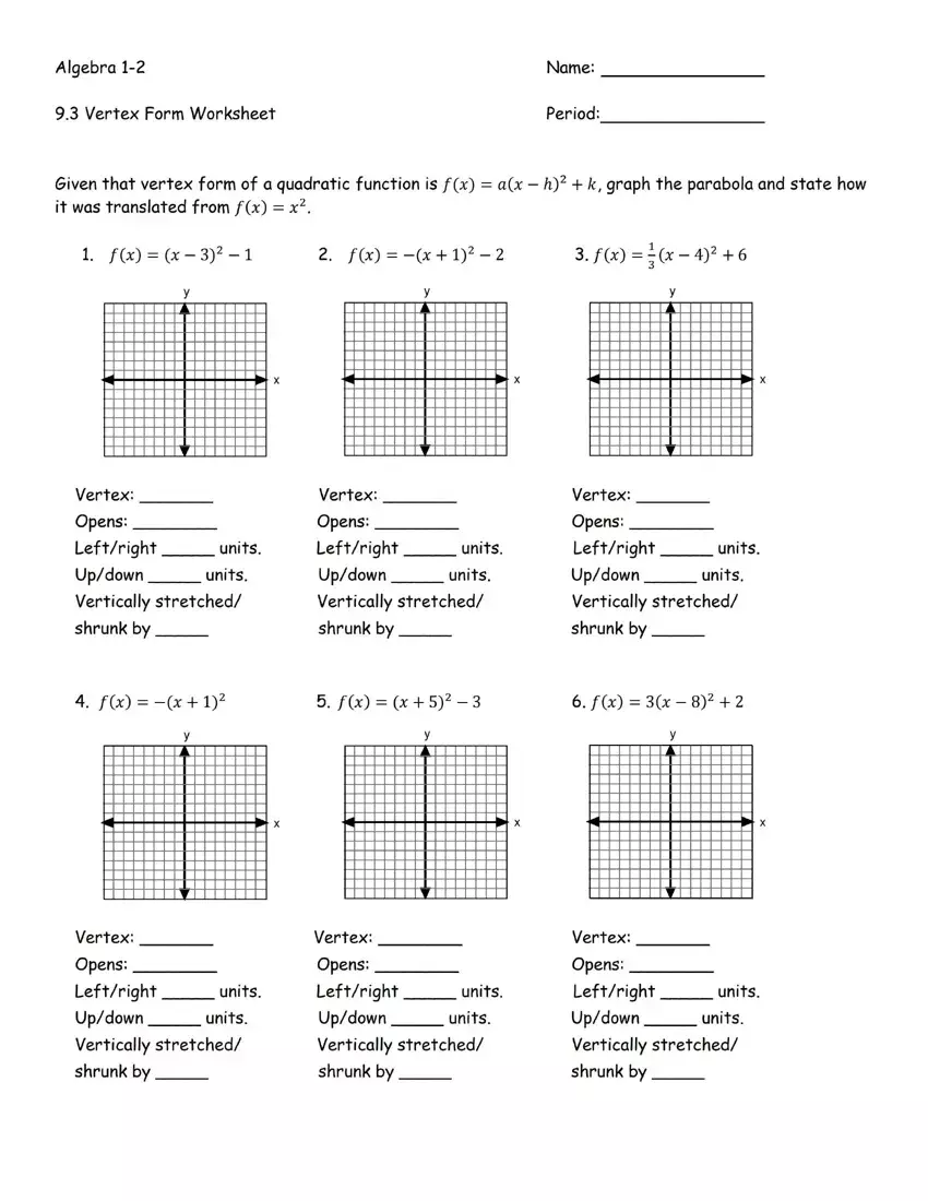Graph Parabola Online Fill Out Printable PDF Forms Online