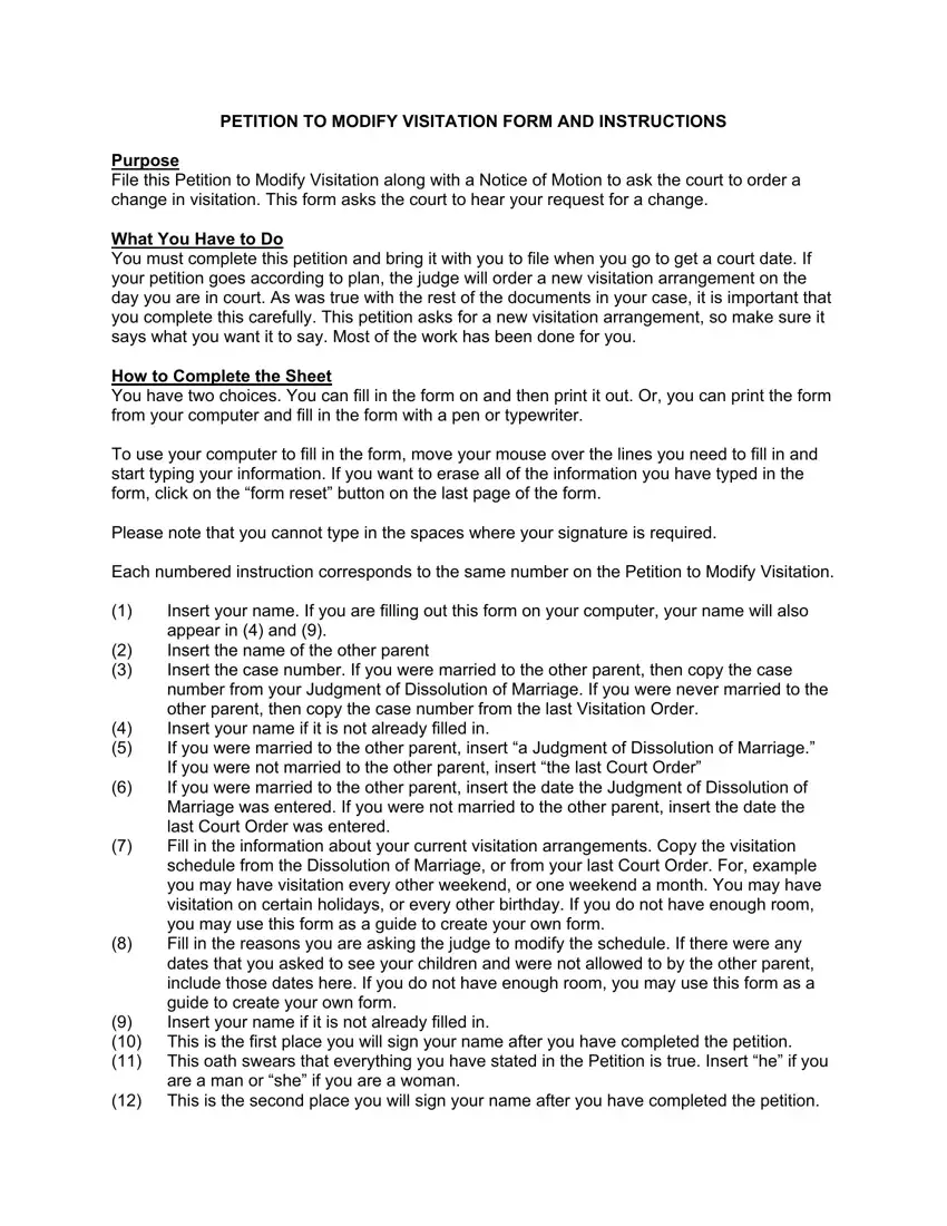 Illinois Petition To Modify Fill Out Printable PDF Forms Online