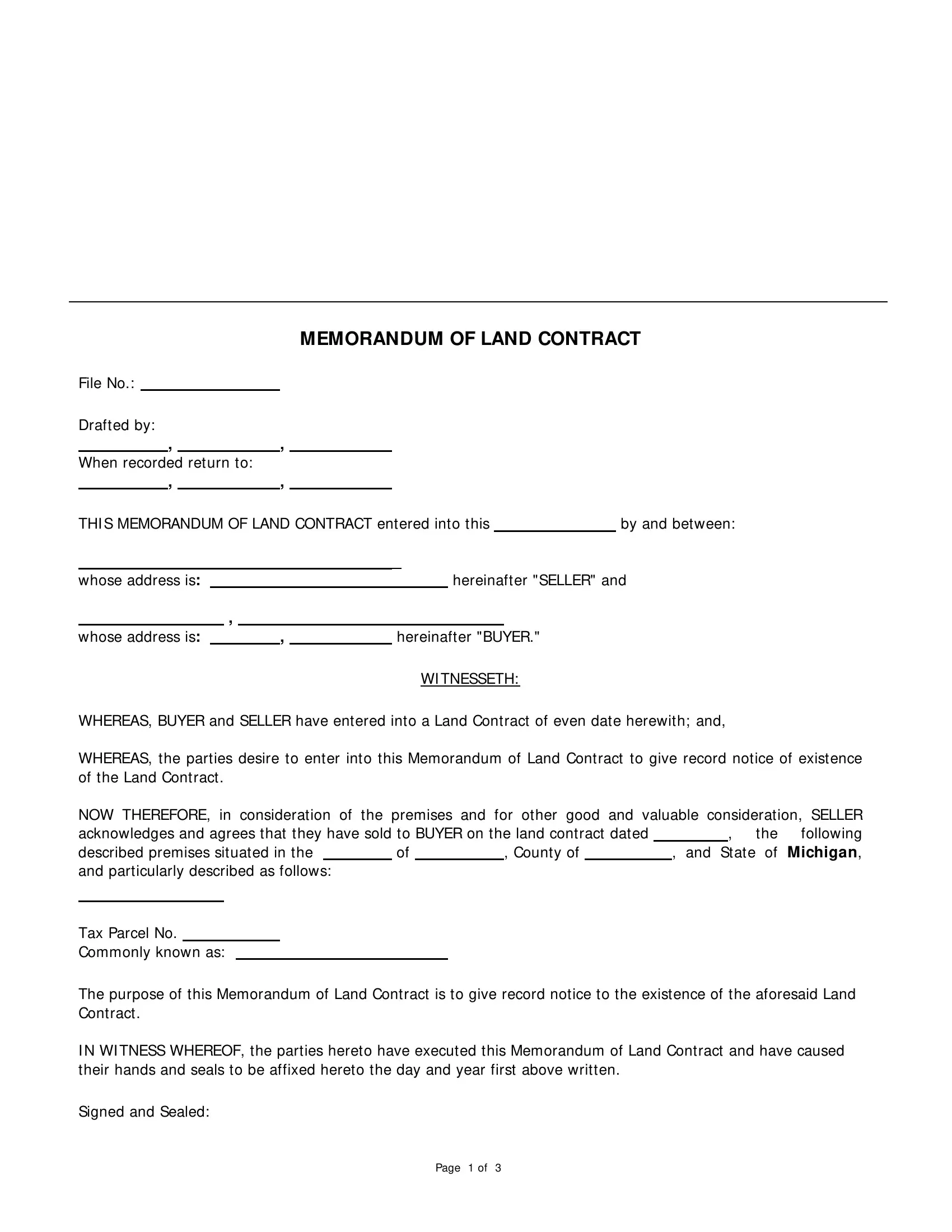 Contract Template PDF Forms Fillable And Printable