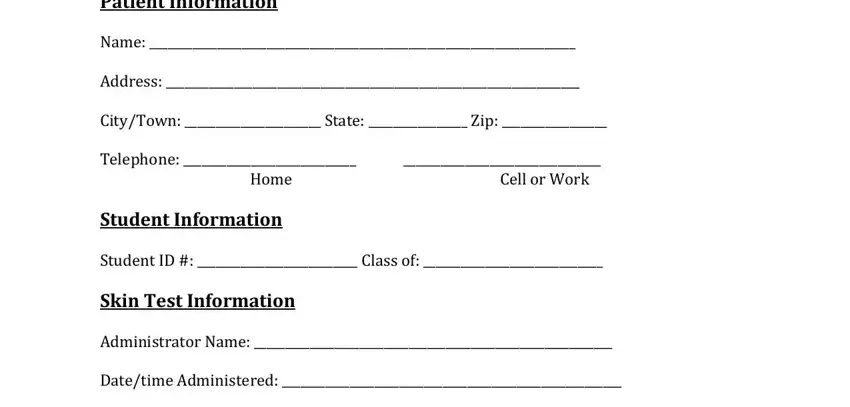 Ppd Skin Test Form Fill Out Printable PDF Forms Online