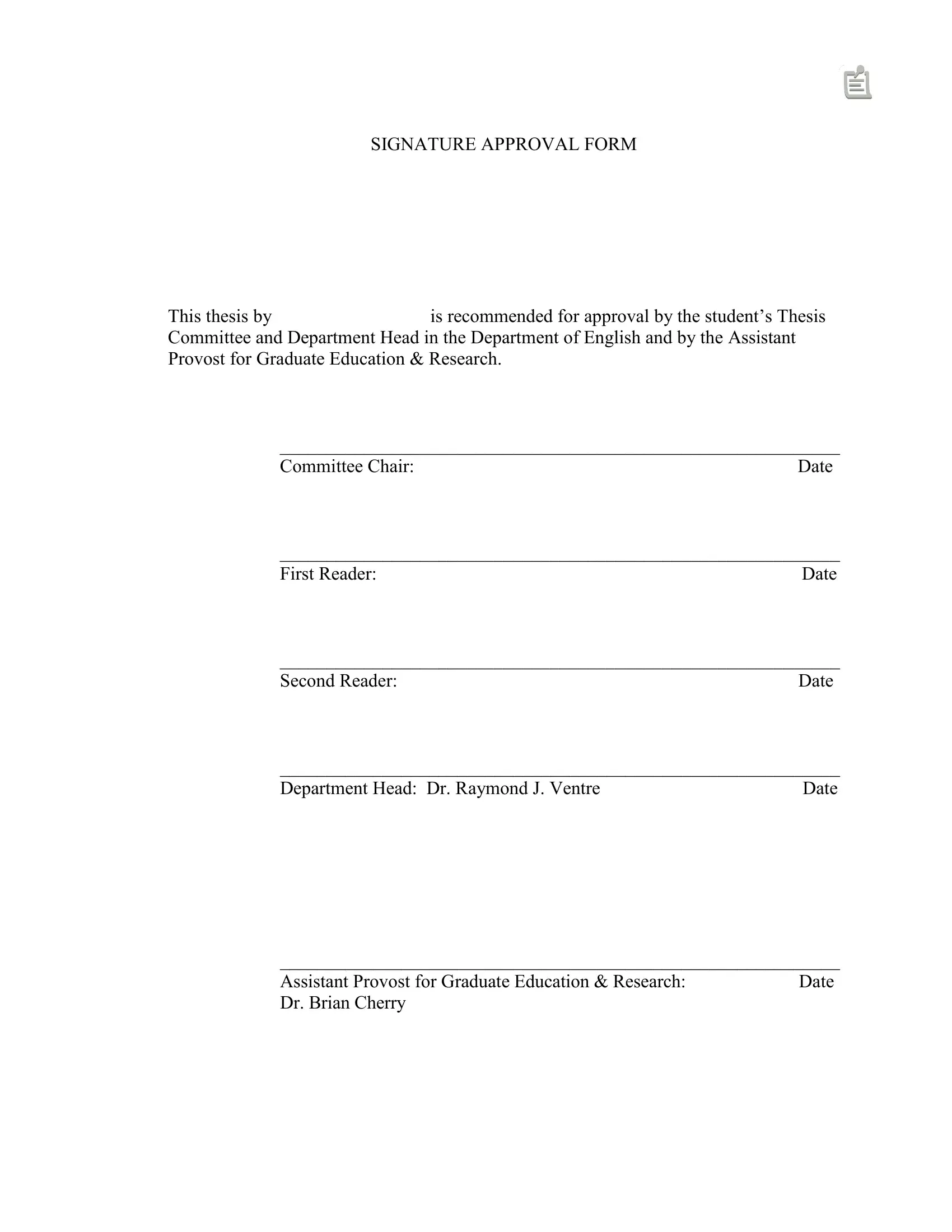 Signature Approval