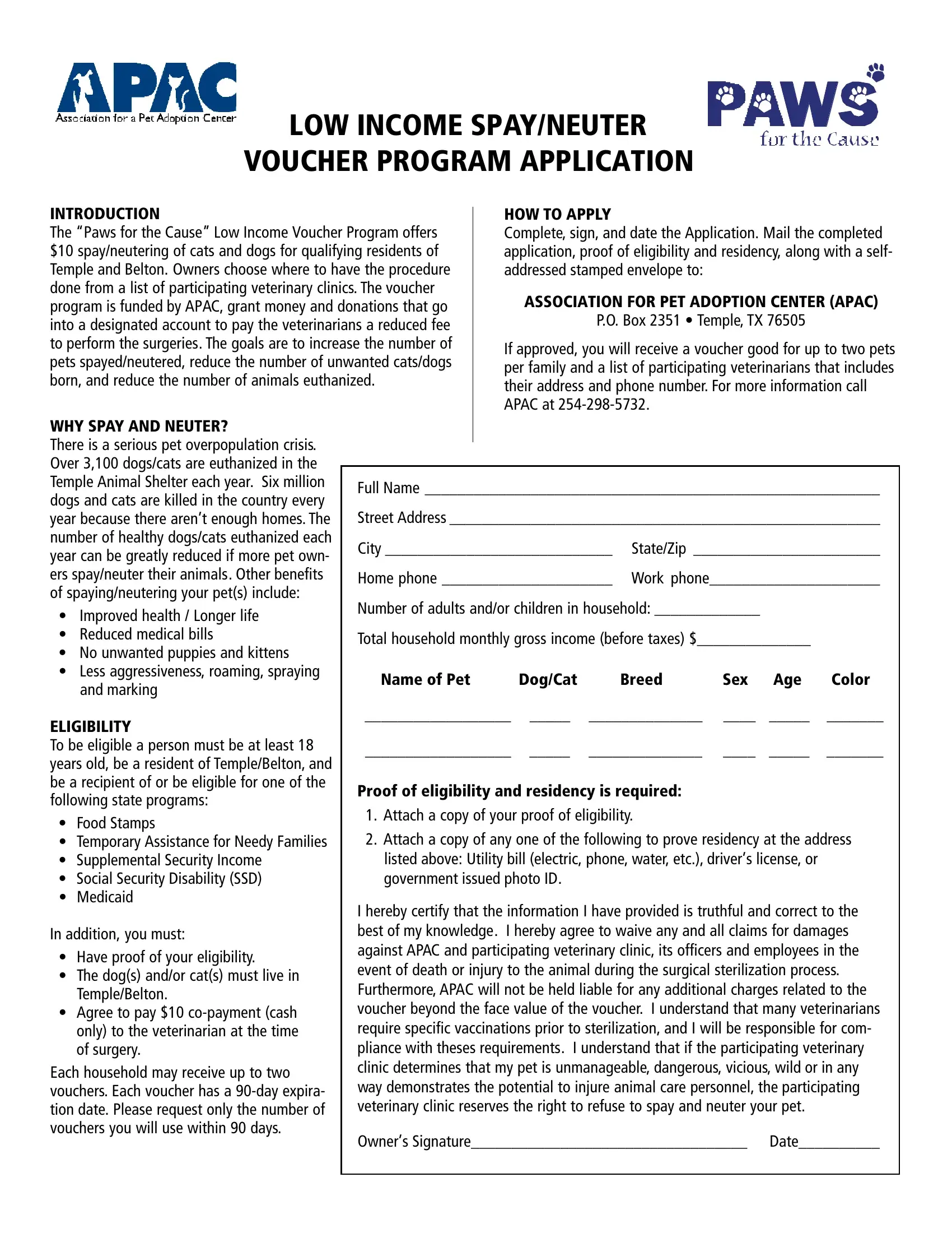 Spay Neuter Coupon Fill Out Printable PDF Forms Online