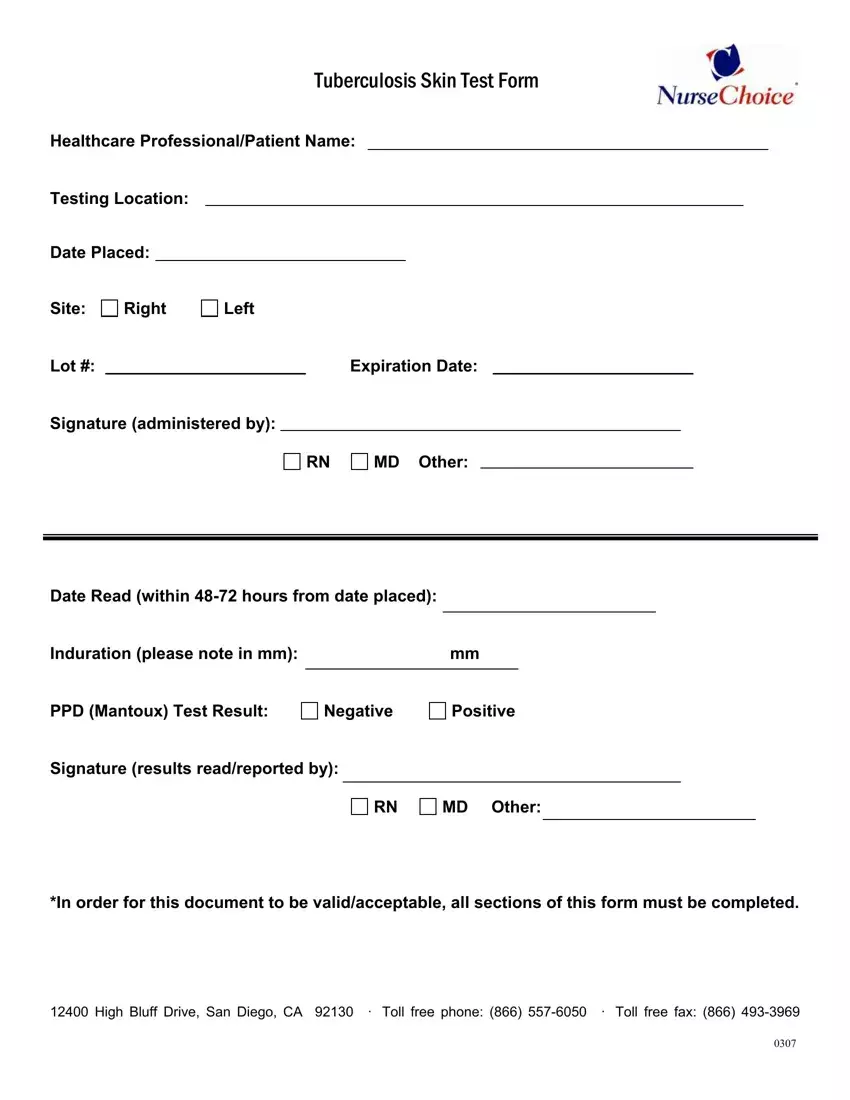 TB Skin Test Form Fill Out Printable PDF Forms Online