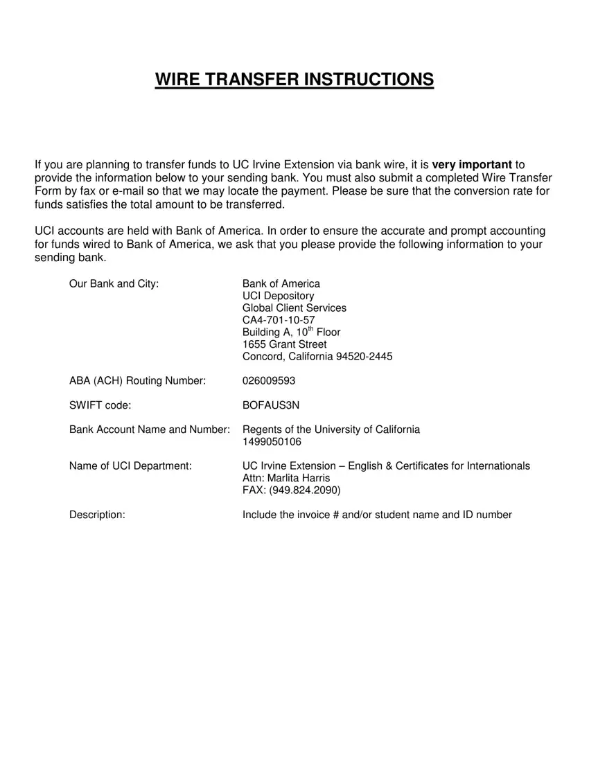 Wire Transfer Blank Template Fill Out Printable PDF Forms Online