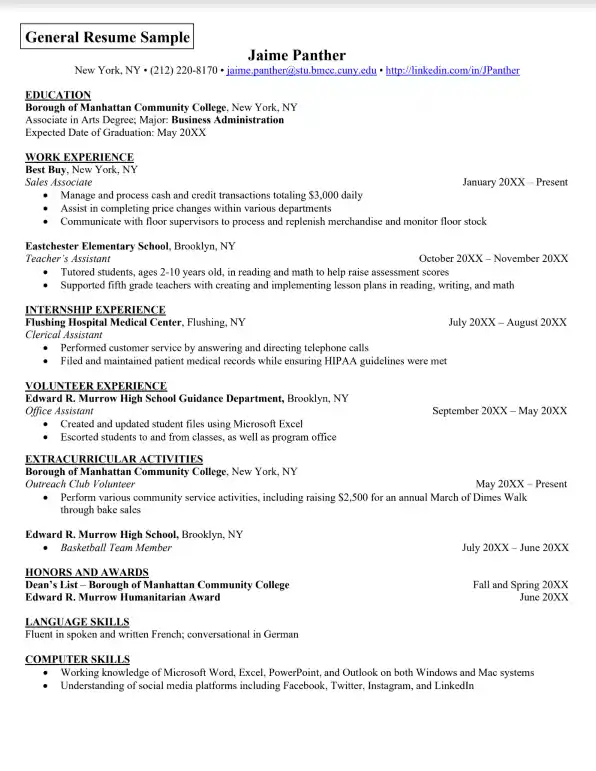 Blank Resume Template Fill Out Printable PDF Forms Online