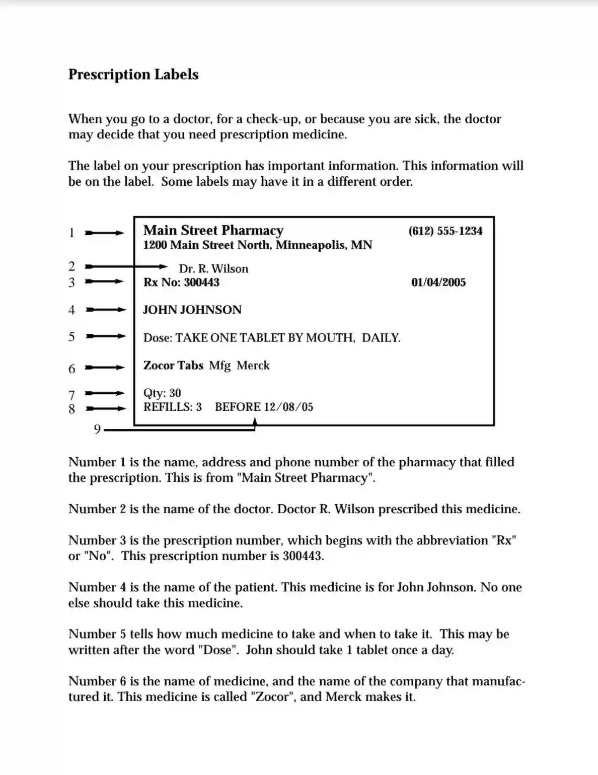 Prescription Label Template Fill Out Printable PDF Forms Online